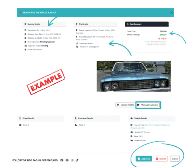 Dream Rides Booking Process | Dream Rides
